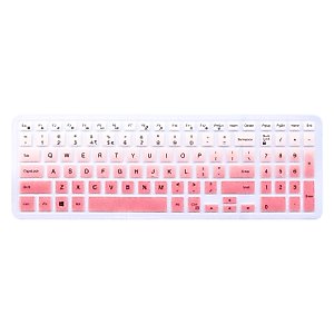 JuYuish Keyboard Skin Compatible with 15.6" dell Inspiron 15 3000 5000 7000 Series & 17.3" dell Inspiron 17 5000 Series & 15.6" dell G3 G5 G7 & 17.3" dell G3 Series (with Numeric Keypad) Ombre Pink