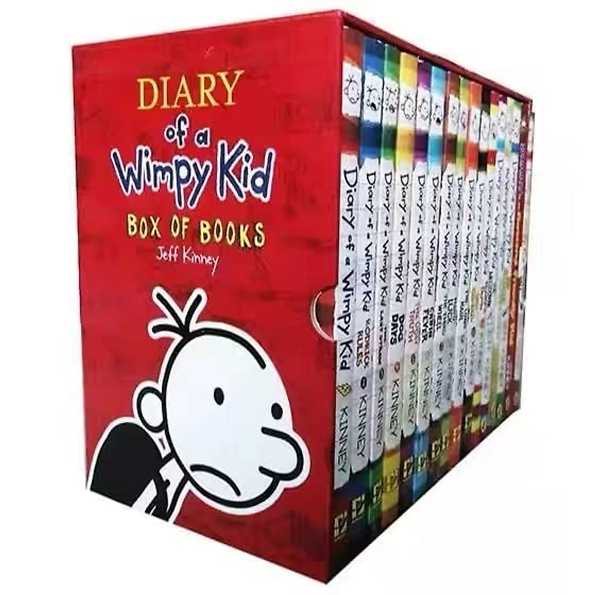 A Library of Diary of A Wimpy Kid 1-16 Books Set Collection Box Set
