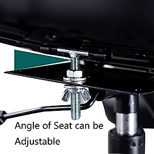 Kneeling Chair Ergonomic for Home and Office，Adjustable Saddle Chair to Improve Your Posture,Comfortable Knees and Footrest,Black,SSS-1458-2D-F