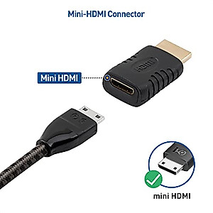 Cable Matters HDMI to Mini HDMI Adapter (HDMI Male to Mini HDMI Female Adapter)