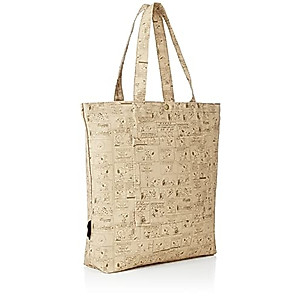Siffler(シフレ) Canvas Tote Bag HAP6009, PN105. Snoopy Comic Mocha