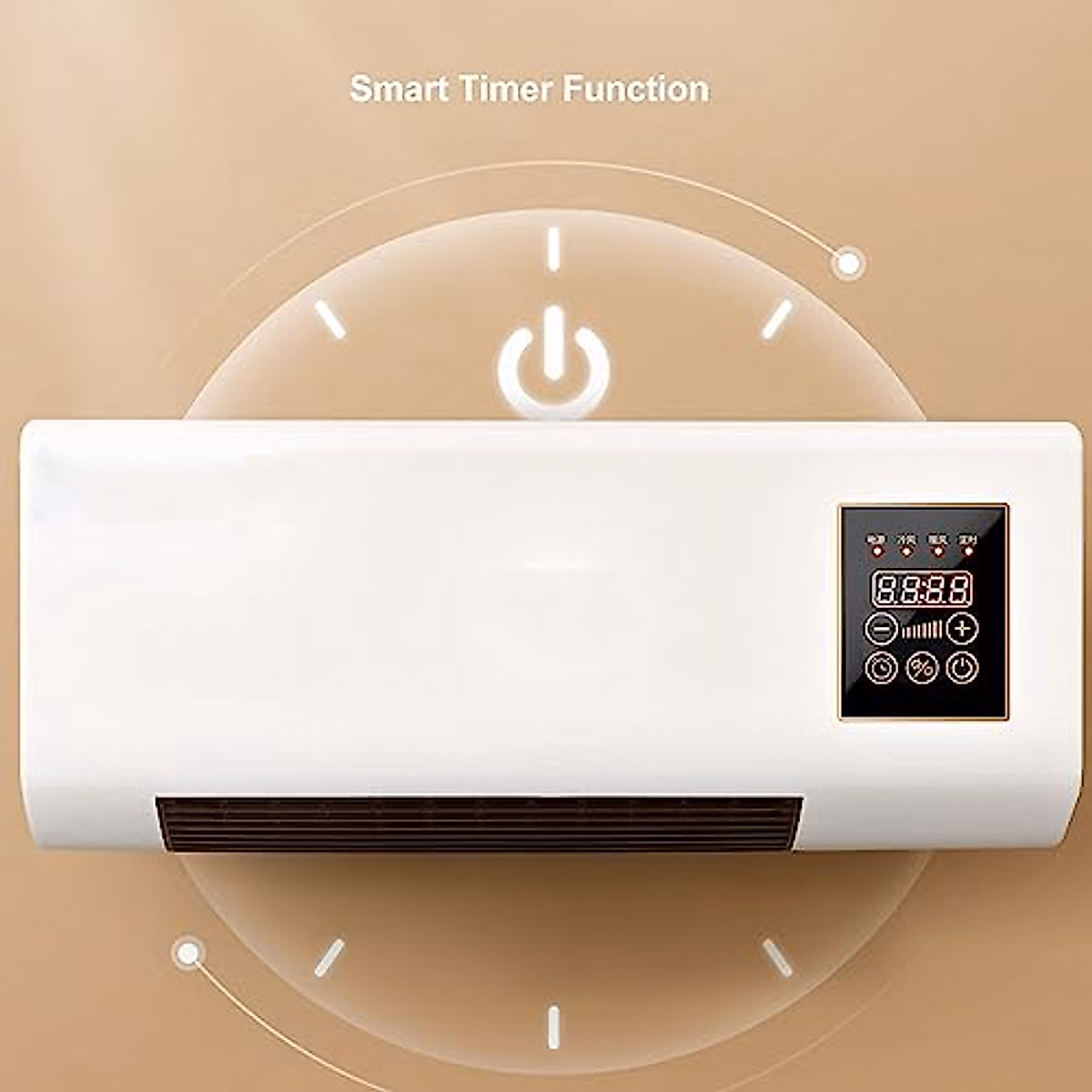 Cryfokt Mini Air Conditioner, Small Air Conditioner Heater with Remote Control, 2000W Portable Wall Mounted Ac, Wall Mounted Air Conditioner and Heater Combo for Bathroom, Bedroom