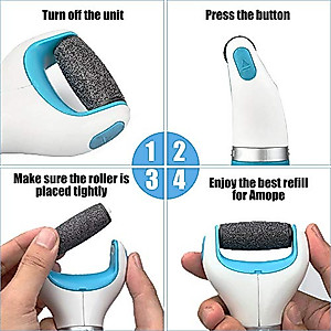 Premium 6 Extra Coarse & 7 Regular Coarse Replacement Refill Roller for Amope Pedi Refills Electronic Perfect Foot File