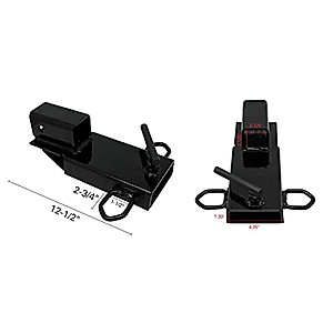 Extreme Max 5001.1373 Clamp-On Forklift Fork Hitch Receiver Adapter - 2", Black