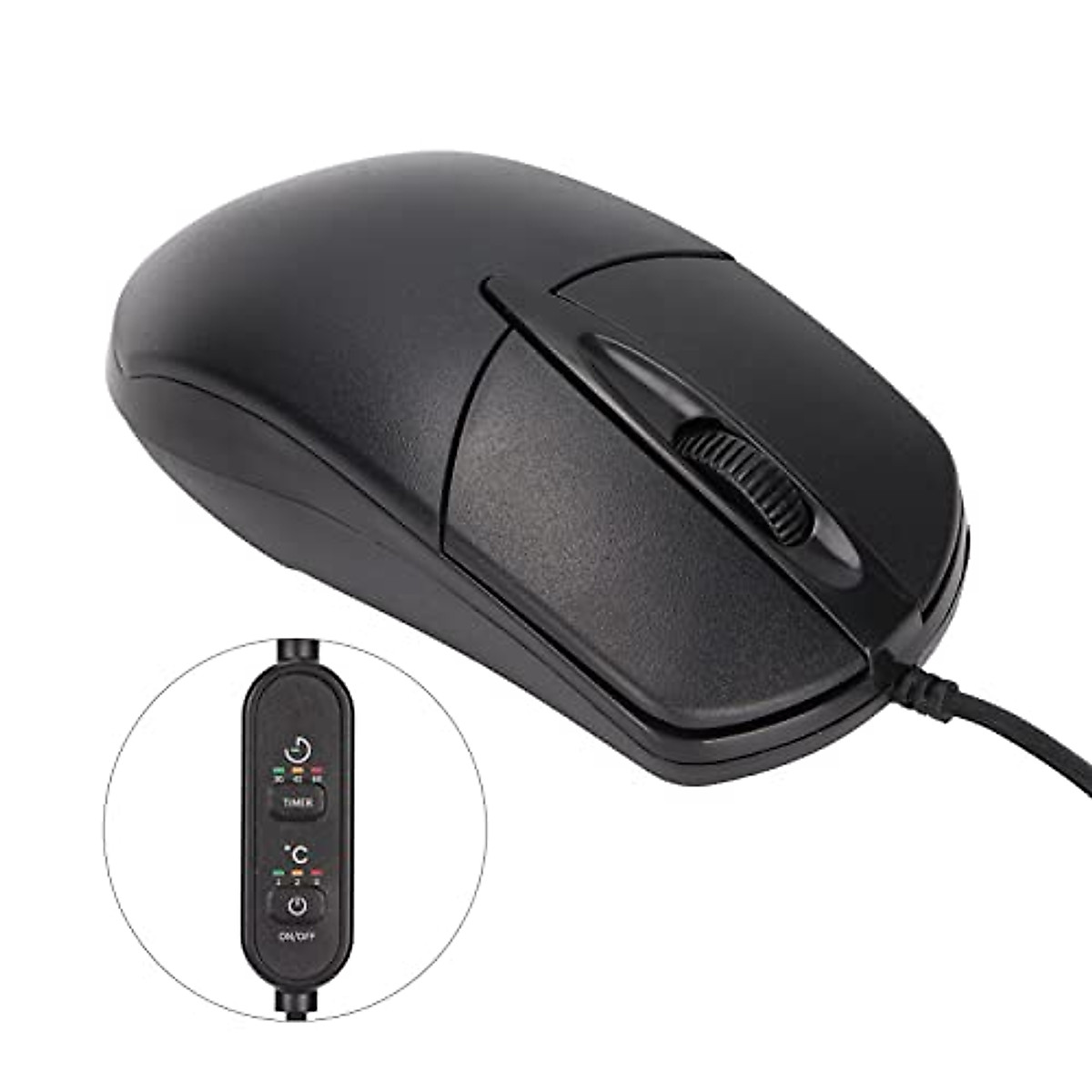 ASHATA Heated Mouse, Constant Temperature Adjustment Wired Heated Mouse Widely Compatible for PC for Laptops for Desktops