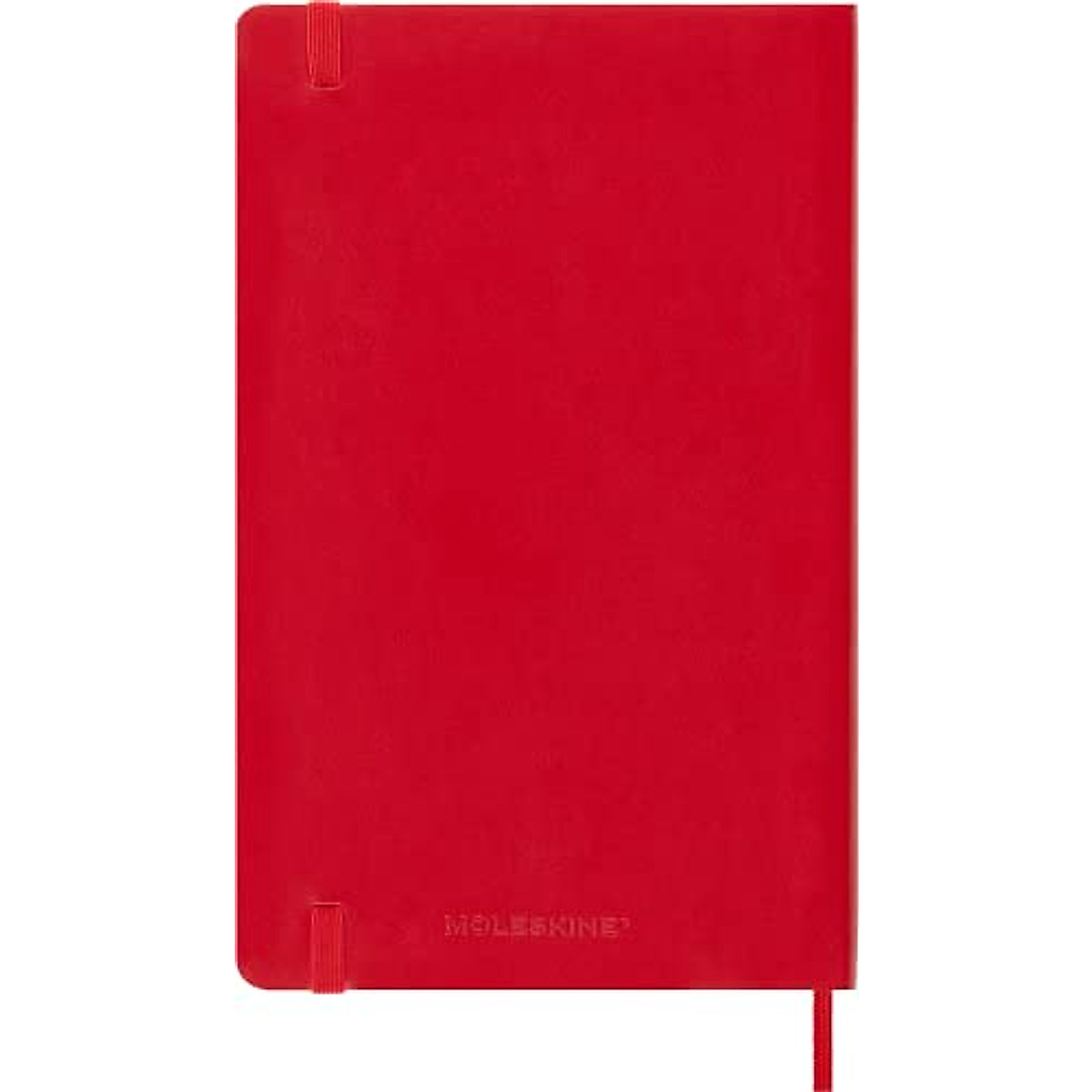 Moleskine Classic Notebook, Soft Cover, Large (5" x 8.25") Plain/Blank, Scarlet Red, 192 Pages