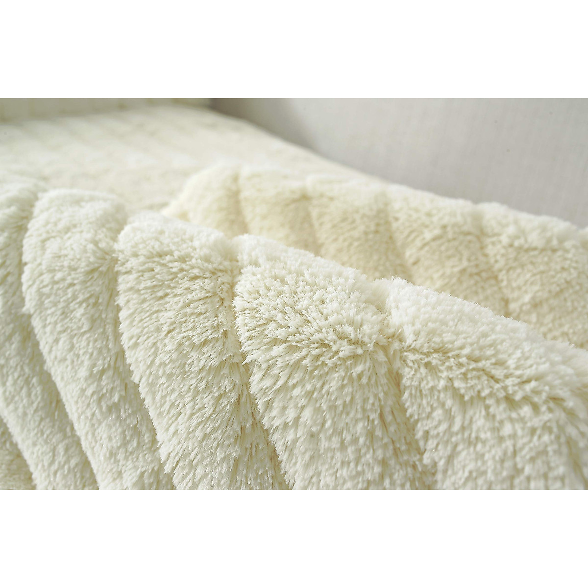 SINCERE Custom Size Plush Bay Window Seat Mats, Sofa Slipcovers, Area Rug Pads, Thickened Non-Slip Couch/Bench Seat Covers Indoor, Window Sill Tatami Rugs (Creamy-White, 28x71 inch)