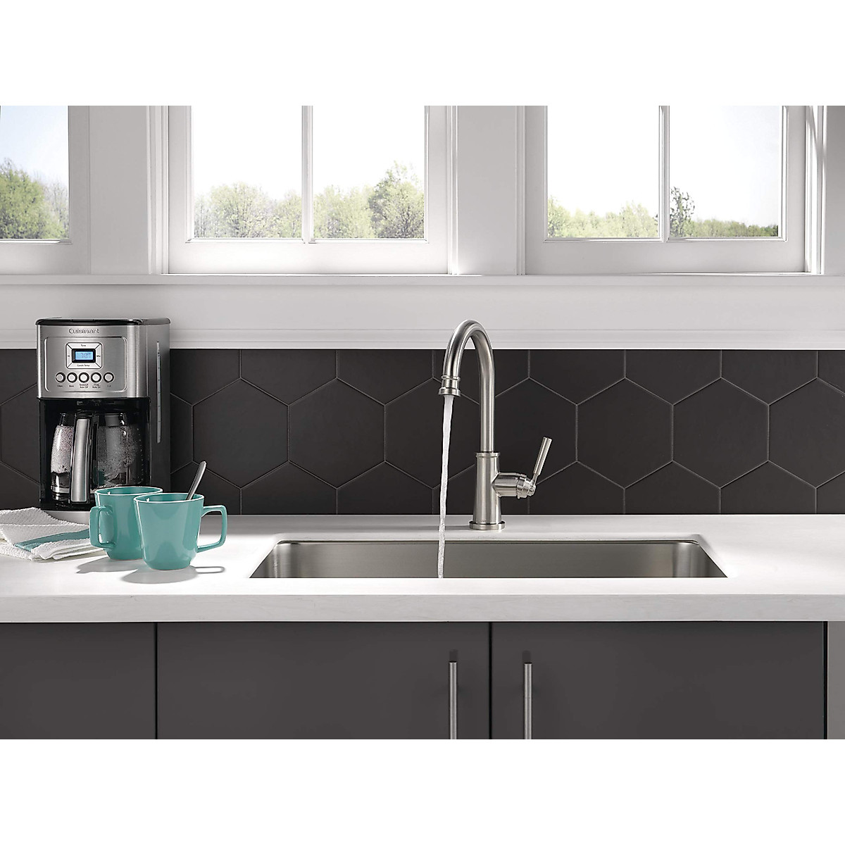 Peerless Westchester Single-Handle Kitchen Sink Faucet, Stainless P1923LF-SS