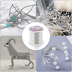 18 Gauge Silver Jewelry Wire with 4 in 1 Plier modacraft 65FT Craft Wire 1 MM Tarnish Resistant Copper Wire ​Beading Wire for Jewelry Making Supplies and Crafting