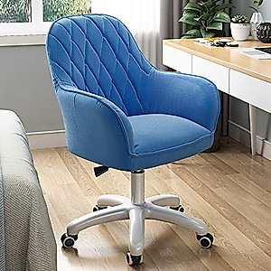 MayNuo Office Chair Gaming Chair Computer Chair Accent Leisure Chair,Padded Desk Chair Mid Back 360° Swivel Height Adjustable Rolling Task Chair Modern Upholstered Vanity Chair with/#3/#5