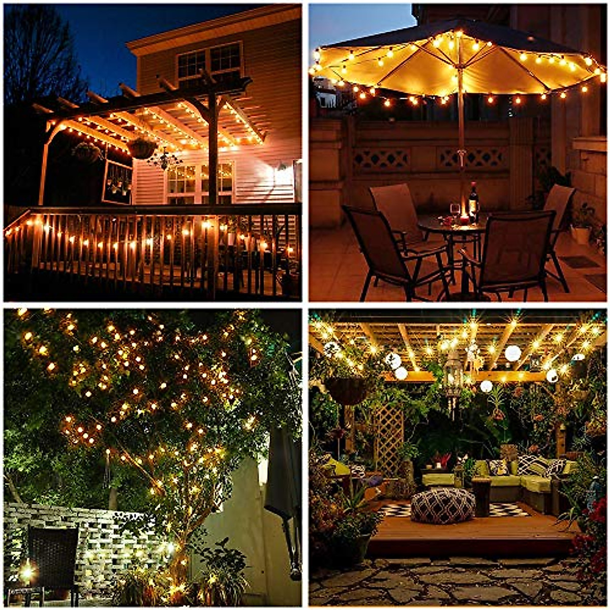 Metaku Globe Fairy Lights Battery Operated 33ft 80LED String Lights with Remote Waterproof Indoor Outdoor Hanging Decorative Christmas Lights for Home Party Patio Garden Wedding