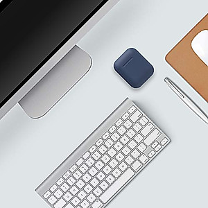 AirPods Case Protective, FRTMA AirPods Silicone Skin Case with Sport Strap for Apple AirPods (Midnight Blue)