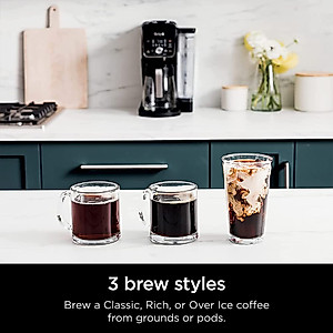 Ninja CFP201 DualBrew 12-Cup Drip, Single-Serve Coffee Maker (Renewed) Bundle with 3 YR CPS Enhanced Protection Pack