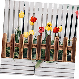 Garden Fence Yard Border Fence Landscape Fence Wood Yard Border Garden Supplies Garden Ornament Courtyard Fence Courtyard Partition Fence DIY Flowerbed Fence Fencing for Garden