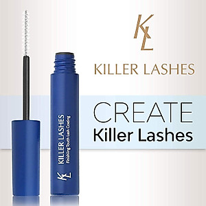 KL Killer Lashes Clear Mascara for Volumizing & Lengthening Eyelashes | Smudge Free Clear Lash Extension Coating for Nourishing Eyelash and Preventing Damage, 1 Fl. Oz, 60 Day Supply