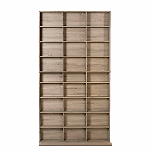 Atlantic Elite Media Storage Cabinet New/Improved Large 837CD/528DVD/624BR Weathered Oak PN38408141