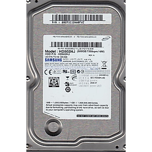 SAMSUNG HD502HJ, HD502HJ, REV A, 500GB SATA 3.5 Hard Drive