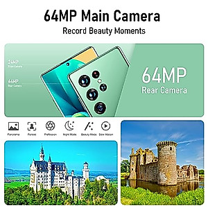 ExAchat C22 Cell Phone Unlocked 5G/4G, 6GB+256GB Android 13 Phone 7.3” FHD+ Display120Hz Smartphone,7300mAh 64MP Camera Dual SIM Phone with Pen/Headset/GPS/Face ID