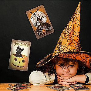 24 Pack Halloween Mini Notepads 24 Styles Small Vintage Notebooks School Supplies 5 x 3.2 Inches Girls Pumpkin Cat Halloween Retro Memo Pad for Kids Students Halloween Stationery Gifts Party Favors