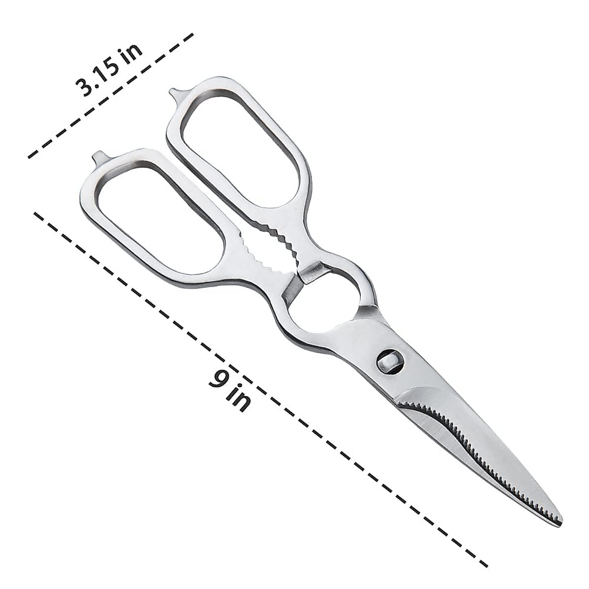 Multifuntional Kitchen Scissors,Heavy Duty Poultry Shears,Meat Scissors Detachable Food Scissors for Vegetables Fruits Seafood Chicken Fish 9Inch,Stainless Steel