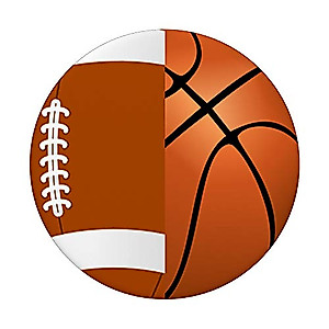 Split Football Basketball Fan Gifts Sports Fan PopSockets PopGrip: Swappable Grip for Phones & Tablets