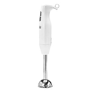 Dominion Electric Multi Purpose Immersion Stick Hand Blender Stick Includes Stainless Steel Shaft & Blades, Powerful 180 Watt Ice Crushing 2-Speed Control One Hand Mixer, Removable Blending Stick for Easy Cleaning, White