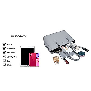 Shoulder Purse and Handbags for Women Medium Triple Compartment Satchel Crossbody Tote Bag Top Handle Satchel Bag