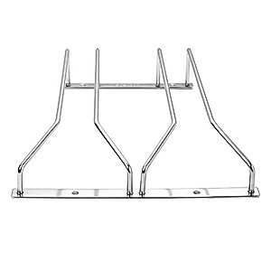 Dianoo 2 Rows 27cm Wine Glass Racks, Stemware Racks, Stainless Steel Bar Home Cup Glass Holder, Wine Glass Rack Hanger, Under Cabinet Wine Glass Stemware Rack Holder, 2 Rows