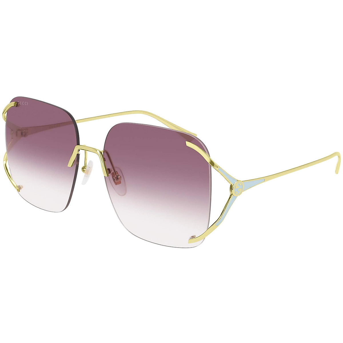 Gucci Women's Fork Oversized Rimless Sunglasses, Shiny Endura Gold, One Size