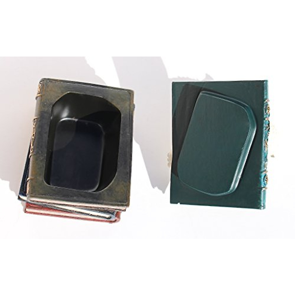 US 4.75 Inch Snow Owl Flap Wings on Books Trinket Box, White Color