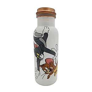 Copper Bottle Tom Printed Jerry Water Bottle For Drinking Water Multicolor Copper Water Bottle Leak Proof Copper Water Vessel Premium Bottle (Set Of 2) By ORNATE INTERNATIONAL