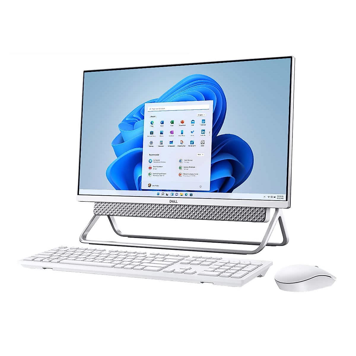 Dell Inspiron 5400 All-in-One Desktop (2022) 24-inch FHD Touchscreen 11th Intel i5-1135G7 Intel Iris Xe Graphics 16GB DDR4 512GB NVMe SSD + 1TB HDD WiFi 6 Bluetooth RJ45 LAN Windows 10 Pro - Silver