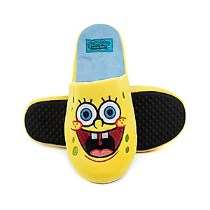SPONGEBOB SQUAREPANTS Women's Open-Back Slipper, Yellow, 9-10