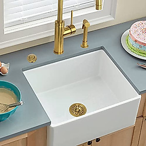 Garbage Disposal Kitchen Air Switch Kit, Dual Outlet Sink Top/Counter Top Waste Disposal On/Off Switch Kit, 2-1/2'' Max Countertop Thickness - Akicon (Brass Gold)