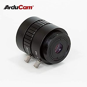 Arducam Lens for Raspberry Pi HQ Camera, Wide Angle CS-Mount Lens, 6mm Focal Length with Manual Focus and Adjustable Aperture
