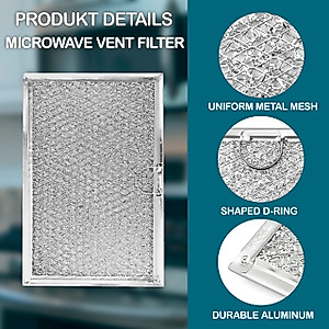 Frigidaire 5304464105, 5304509444, 5304478913 Microwave Grease Filter 5-1/16 x 7-5/8 x 1/8 Inches (Packed in Box) (2-Pack)