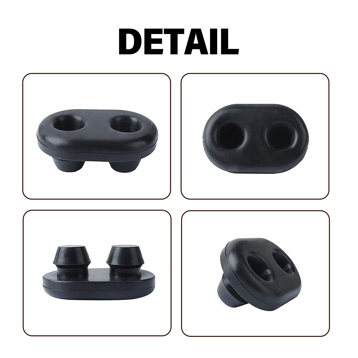 XiyaxiVici 2 PCS Cooler Feet Replacement Non-Slip Non-Scratch Rubber Feet for Coolers Models 45qt 65qt 110qt 145qt, Thickened and Enlarged Soft Rubber Feet Outdoor Camping Protection Black