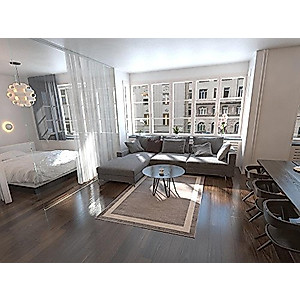 Unique Loom Del Mar Collection Area Rug-Transitional Inspired with Modern Contemporary Design, Rectangular 5' 0" x 8' 0", Gray/Ivory