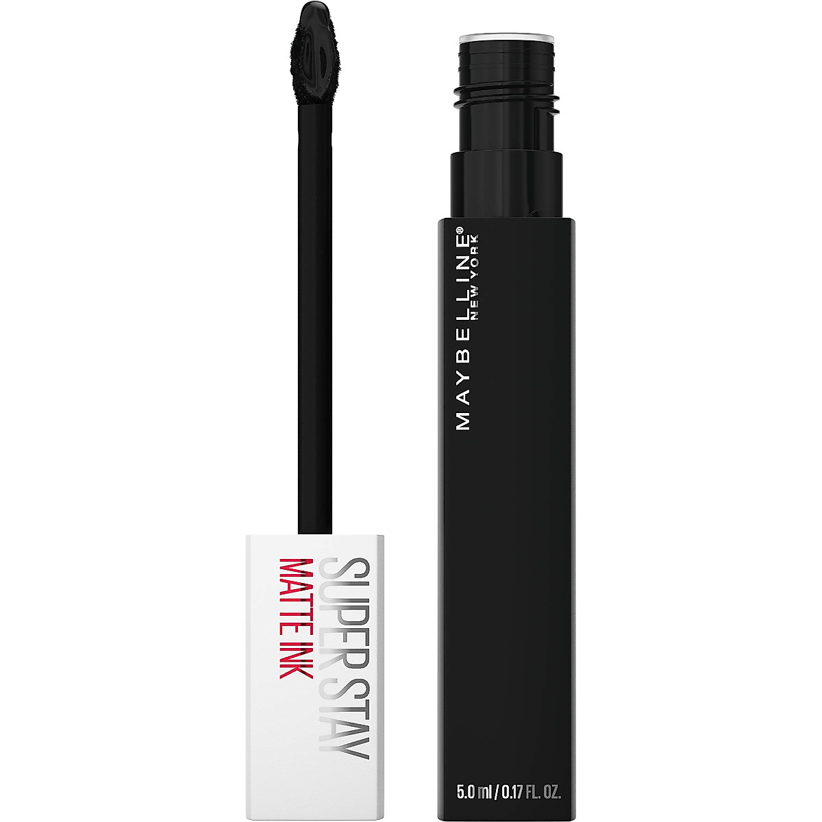 Maybelline SuperStay Matte Ink Liquid Lipstick, Long Lasting High Impact Color, Up to 16H Wear, Thrill Seeker (Matte Black Lipstick)