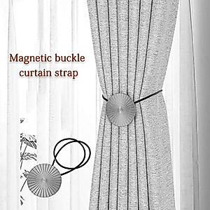 Curtain Tiebacks Magnetic Curtain Tie Back, Round Shape European Style Curtain Straps, Living Room Curtain Fastener, Window Home Decoration Ornaments, No Installation Required