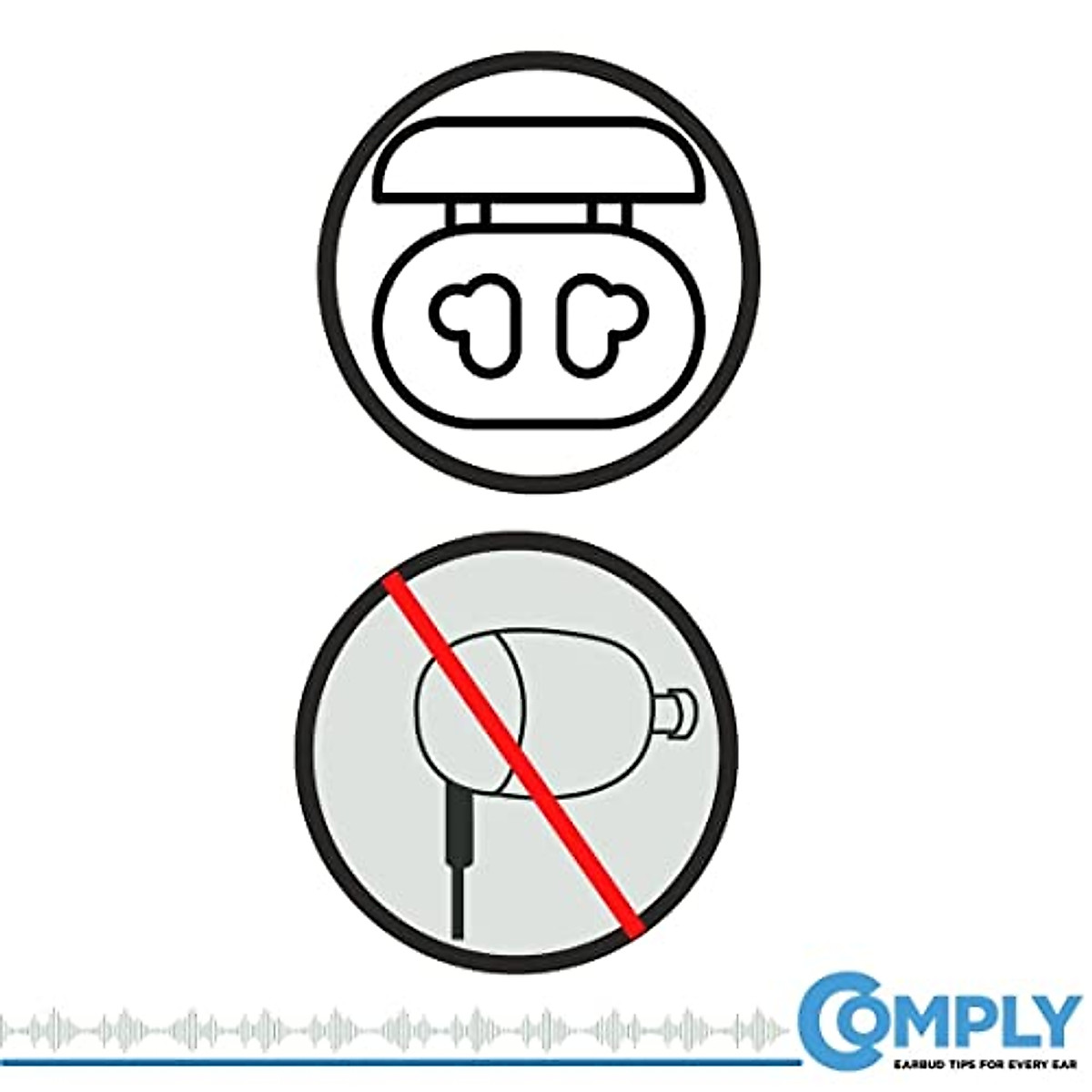 Comply TrueGrip TW-300-B Universal Replacement Earbud tip for Most True Wireless Devices; Compatible with Anker Soundcore Liberty Air 2 Pro, Nothing Ear (1), JBL Live Pro and More (Assorted, 3 Pairs)