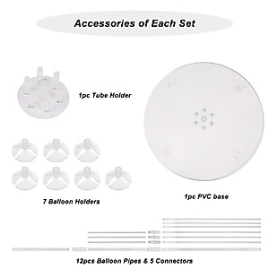 Rubfac 2 Sets Balloon Stands Kit Clear Balloon Stand for Table with Nano Glue, Balloon Holder for Birthday Party Wedding Festival Balloons Decorations