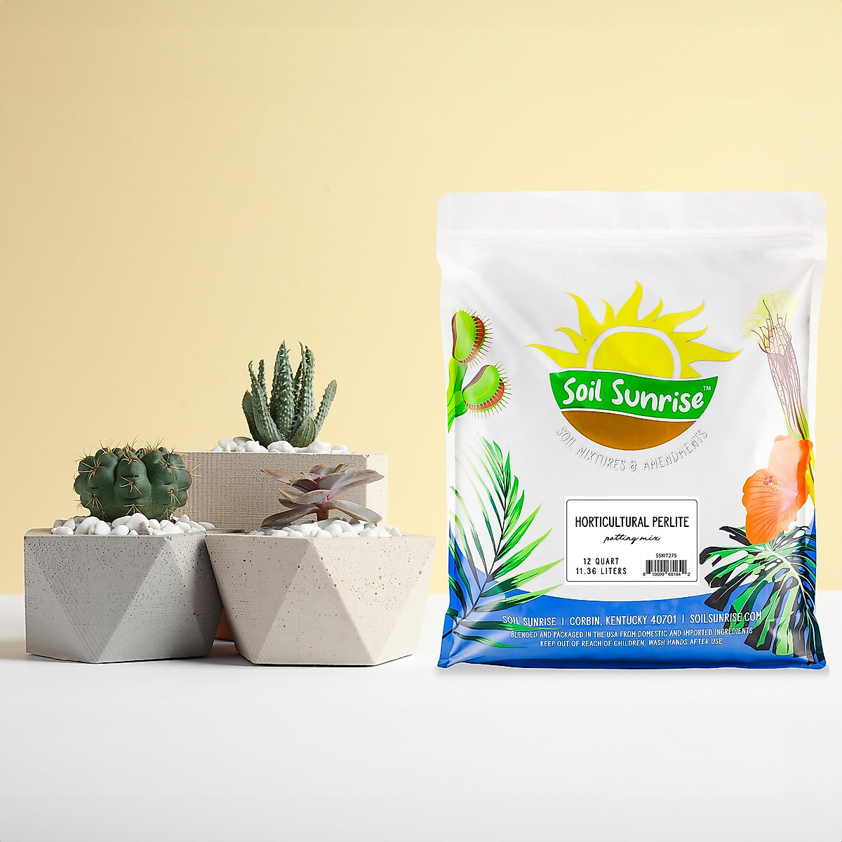 Horticultural Perlite Soil Additive (12 Quarts); for Enhanced Potting Mix Drainage and Growth