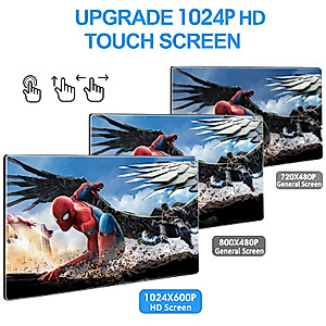 Double Din Car Stereo with Bluetooth,Compatible with Apple CarPlay & Android Auto,7 Inches HD Touchscreen Car AM/FM Radio Audio Receiver with Reverse Camera,Front Microphone,Voice Control,AUX /SWC/USB