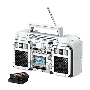 Uvini Adult Building Set, Classic Retro Series, Adult Building Set, Construction Brick Set Best Gift for Adult, Teens, Collectible Model to Build, Radio 645pcs