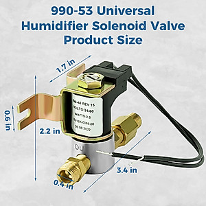 Romalon 990-53 Humidifier Solenoid Vavle Replacement Fit for Gen-eral & Gene-ralaire Humidifier,24 Volts Replaces 1042 1042LH 1137 1042L
