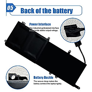 Dentsing 9NJM1 Laptop Battery Replace for Dell Alienware 15 R3 R4 17 R4 R5P31E001 P31E002 P69F001 P69F002 ALW17C-D1738 D1748 D1758 D2738 D2748 D2758 R1748 Notebook 0546FF 0HF250 44T2R HF250 MG2YH 99Wh