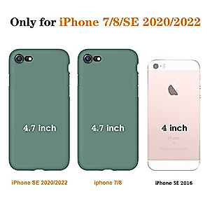 DTTO for iPhone SE Case 2020/2022, iPhone 7 8 Silicone Phone Case, [Romance Series] Shockproof Phone Case with Honeycomb Grid Cushion for Apple iPhone 7/8/SE 2020/2022, 4.7 inch, Midnight Green