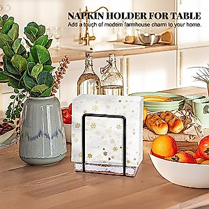 Napkin Holder for Table, Wooden Metal Standing Napkin Holders for Paper Napkins, Farmhouse Napkin Holder for Kitchen Dining Tables Rustic Letter Holder Tissue Paper Towel Holder for Kitchen Décor