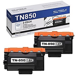 EDH Compatible TN850 TN-850 Toner Cartridge Replacement for Brother High Yield Compatible with DCP-L5600DN MFC-L6750DW L5700DW L5800DW L6800DW HL-L5200DW/DWT L6250DW L5100DN Printer (2 Pack,Black)